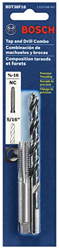 BOSCH BDT38F16 3/8-16 Plug Tap and 5/16 In. Drill Bit Combo Set