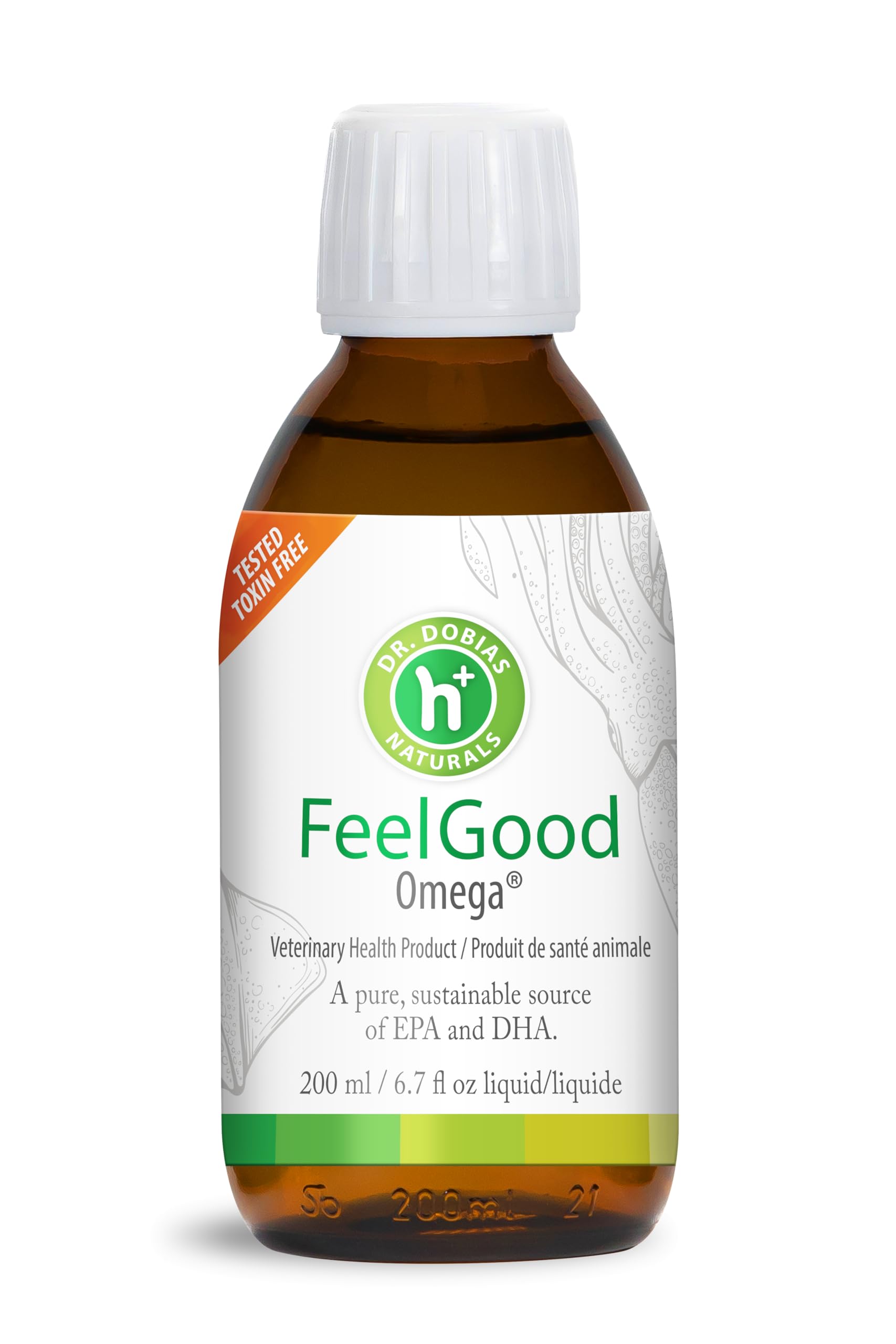 Dr. Dobias - Feelgood Omega Oil for Dogs, Calamari Oils, Non-Fish Liquid Omega 3 Fatty Acids for Dogs, for Coat, Joint & Immune Health, 6.7 fl Oz