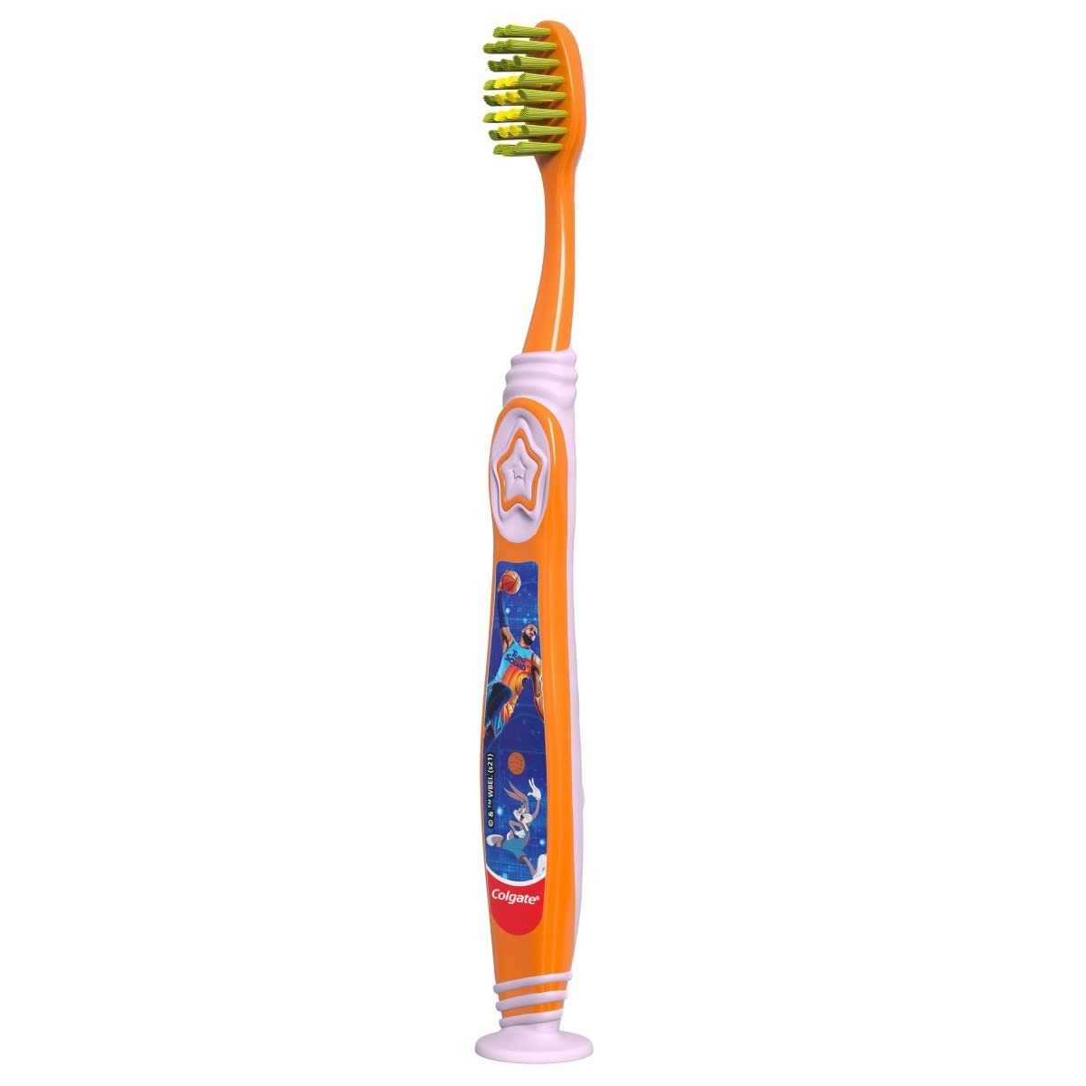 Colgate Space Jam Kids Toothbrush, with Suction Cup, 5+ Years, Extra Soft (Colors Vary) - Pack of 6