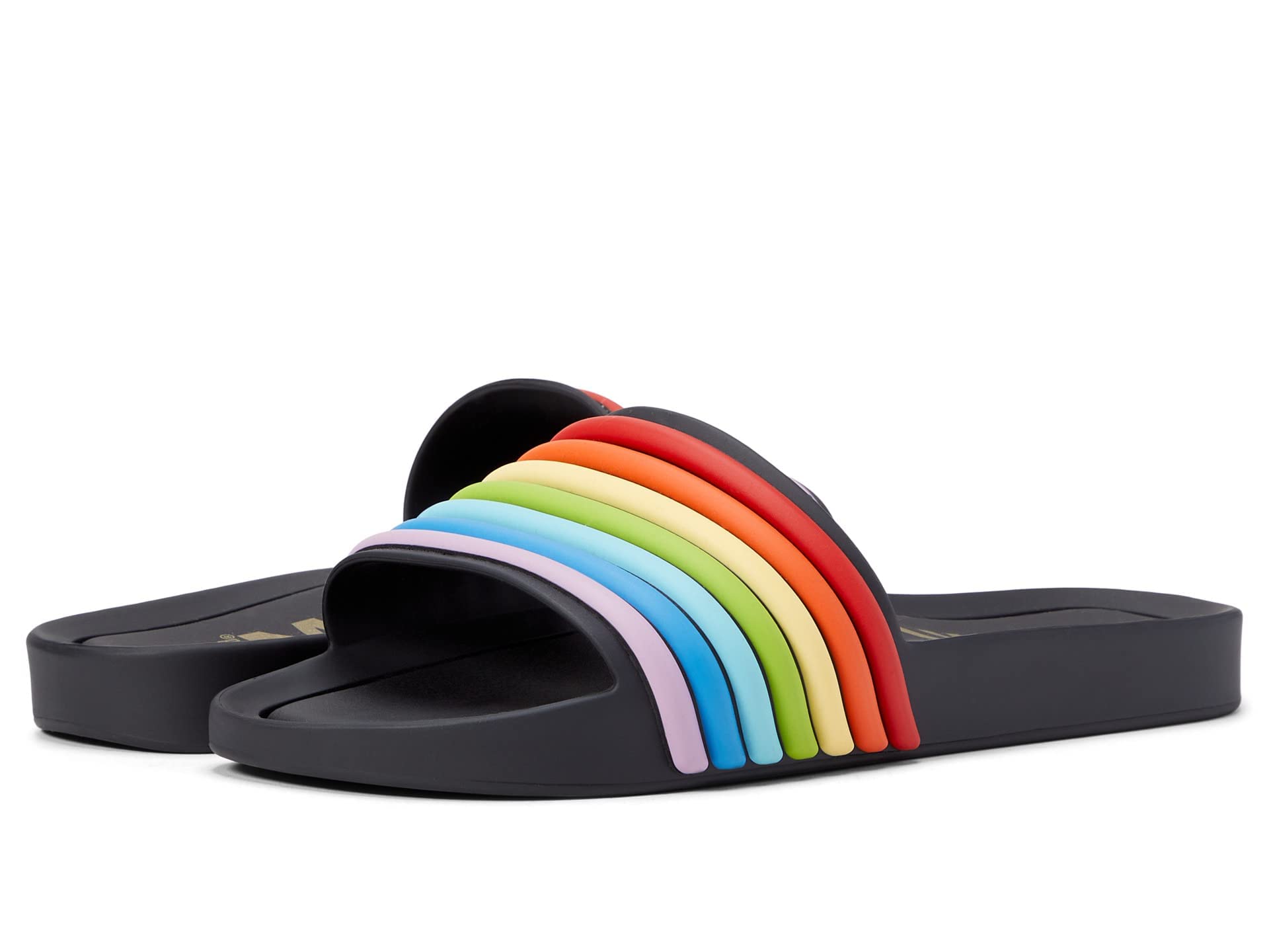 Melissa Shoes Beach 3DB Rainbow AD Black Rainbow 6 M