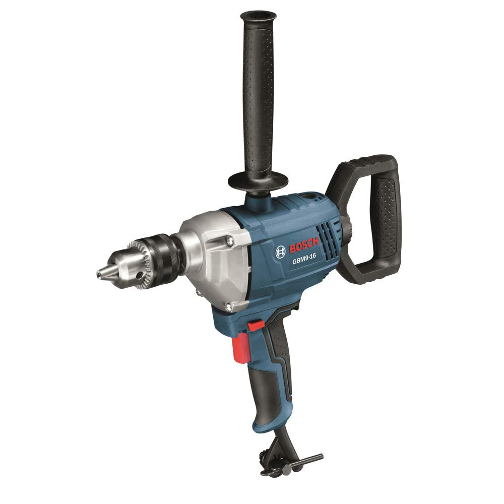 Bosch GBM9-16 9 Amp 5/8 Inch Easy to Operate Lower Vibration Magnesium Front Housing Mixer with D-Handle (Black Blue, Renewed)