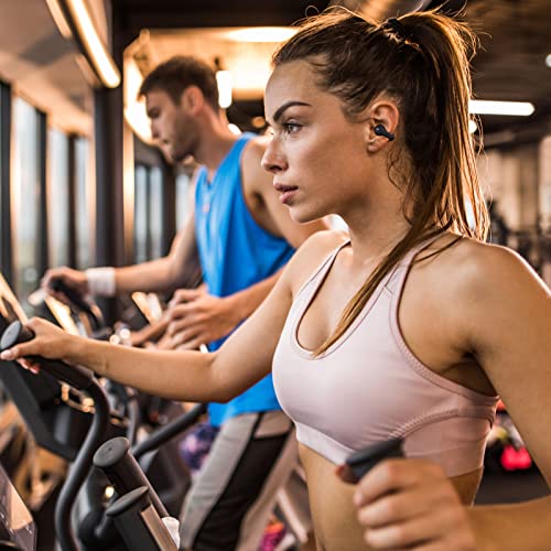 E-Greetshopping Wireless Ear Clip Bone Conduction Headphones,Open Ear Clip on Earbuds,Sport Wireless Earbuds,Hi-Fi Stereo Wireless Bluetooth Headphones, for Jogging Cycling Driving(Purple)