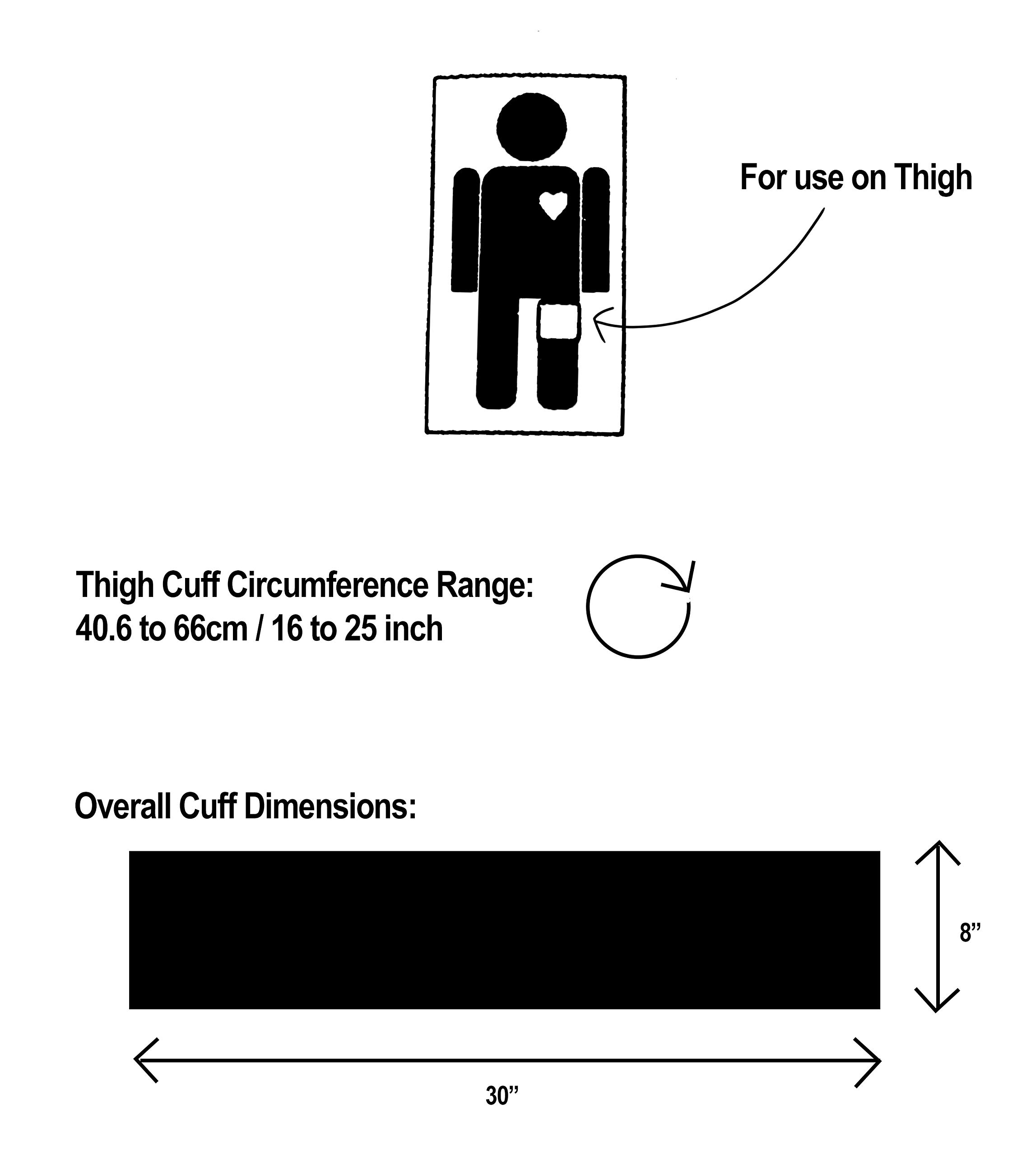 EMI Thigh Sized Manual Blood Pressure Monitor Set Cuff Size (16 to 25 inch)