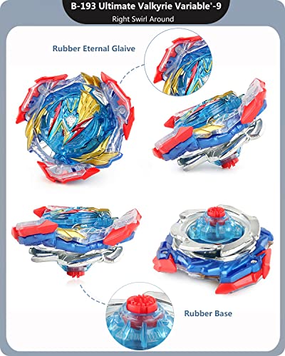 Bey Battling Tops Burst Booster Dynamite B-193 Ultimate Valkyrie Variable'-9 Bey Blade Battle Game Set Right Spin DB Layer System with Launcher Grip Gyro Toys Set Gifts for Kids Children Boys…