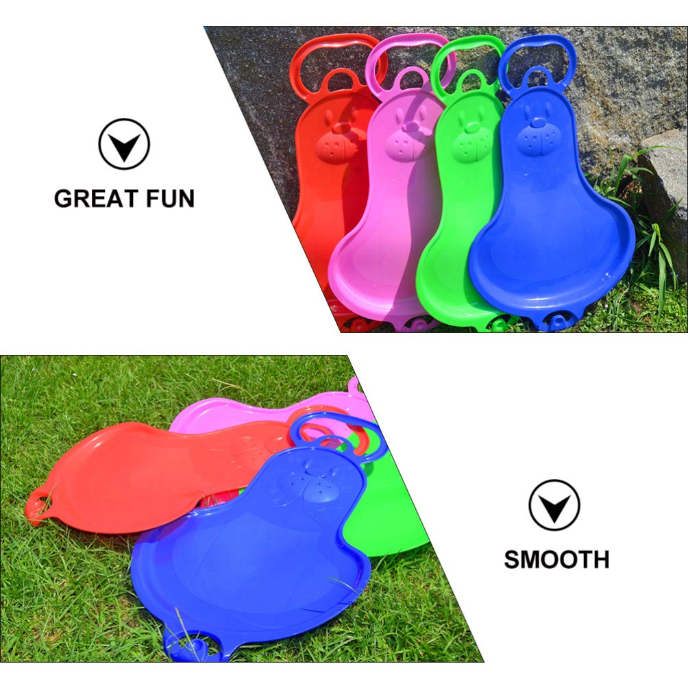 BESPORTBLE Lawn Sleigh 2pcs Snow Sleds Lightweight Flying Carpet Portable Rolling Snow Slider Disc Toy Snow Saucer Sleds Random Color Flying Carpet Sled
