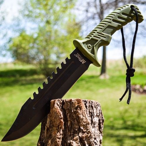 Brand New Factory Manufactured 13" Tactical Survival Rambo Hunting Fixed Blade Knife Army Bowie w/Sheath