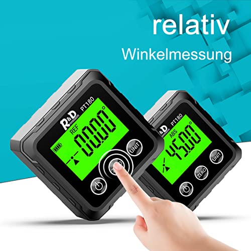 Digital Angle Finder Magnetic PT180 Table Saw Angle Finder Tool - Digital Inclinometer -4 of 90 Degree Finder Angle Cube Digital Protractor Bevel Gauge for Woodworking Micro Jig