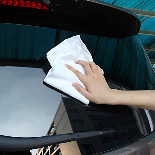 CARTMAN 14 x 14 Inch, 60 Pack, 280GSM Microfiber Cleaning Cloths, All-Purpose Softer Highly Absorbent, Lint Free, Streak Free Wash Cloth for House, Kitchen, Car, Window, White