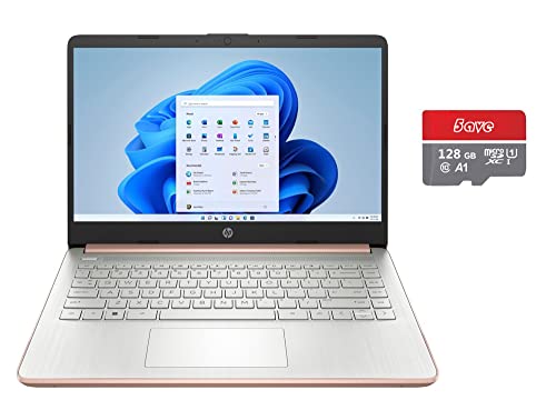 HP 14" Chromebook for Student and Business, HD Thin and Light Chromebook Laptop, Intel Celeron N4120, 16GB RAM, 192GB Storage (64GB eMMC+5ave 128GB Flash Memory), HDMI, Wi-Fi, Chrome Os, Rose Gold