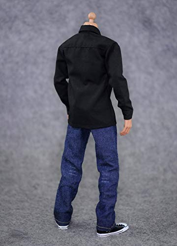 HiPlay 1/6 Scale Male Figure Doll Clothes, Handmade Full Suit, Shirt + Pants + Belt Outfit for 12" Male Action Figure CM003(A)