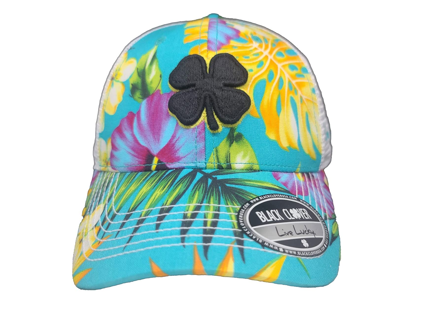 Black Clover Island Lu 5 - Black/Yellow/Tropical/White Mesh - Adjustable