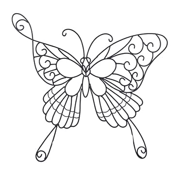 Youngs Inc Decorative Metal Butterfly - Wall Hanging Vintage Farmhouse Decor Butterfly, Metal Decor Garden Ornaments - Wall Art Decor Butterfly Sculpture for Home Room & Living Room Decor