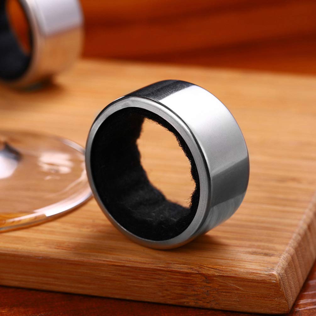 Cabilock 12pcs Wine Bottle Drip Collar Stainless Steel Wine Bottle Collar Wine Drip Ring Wine Neck Catcher for Home Restaurant