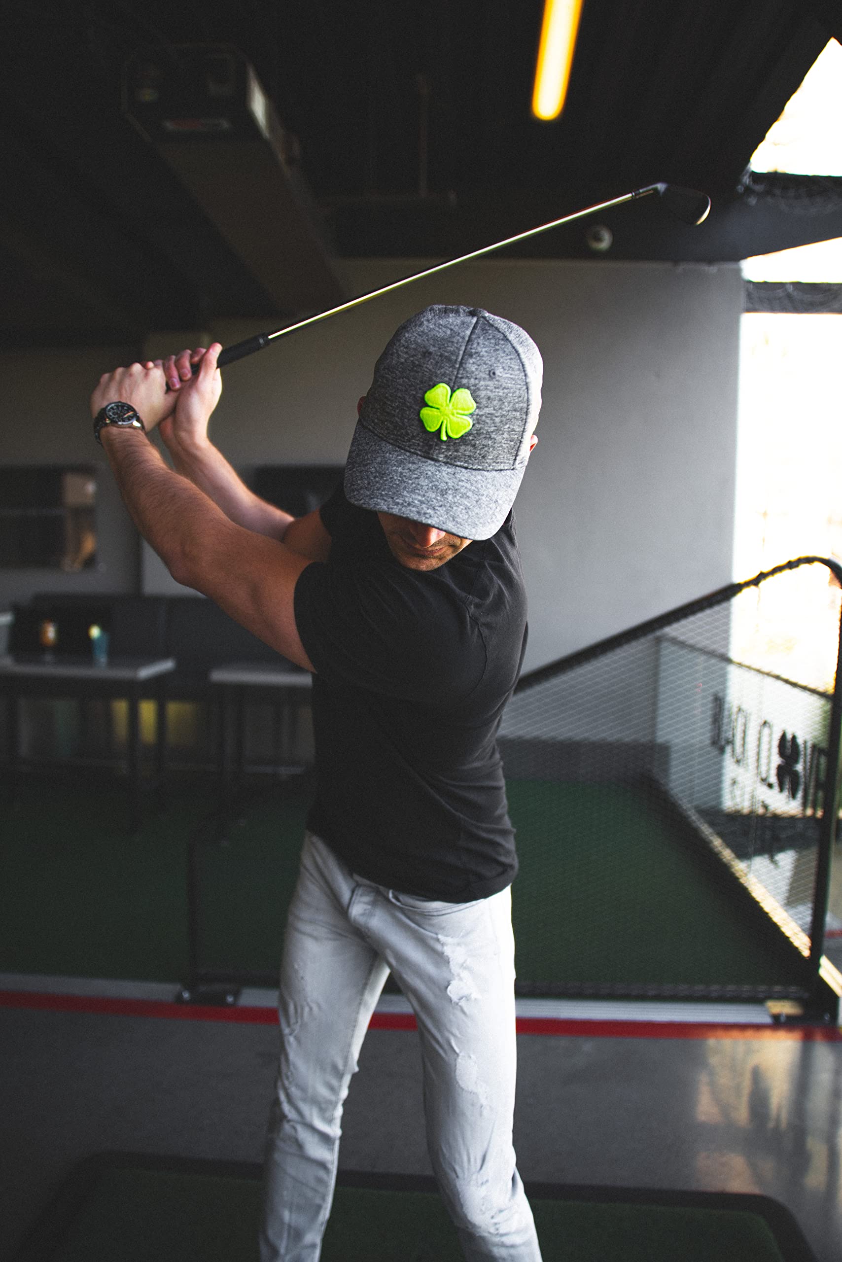 Black Clover Lucky Heather Smoke Flex Cap, Neon/Smoke (L/XL)