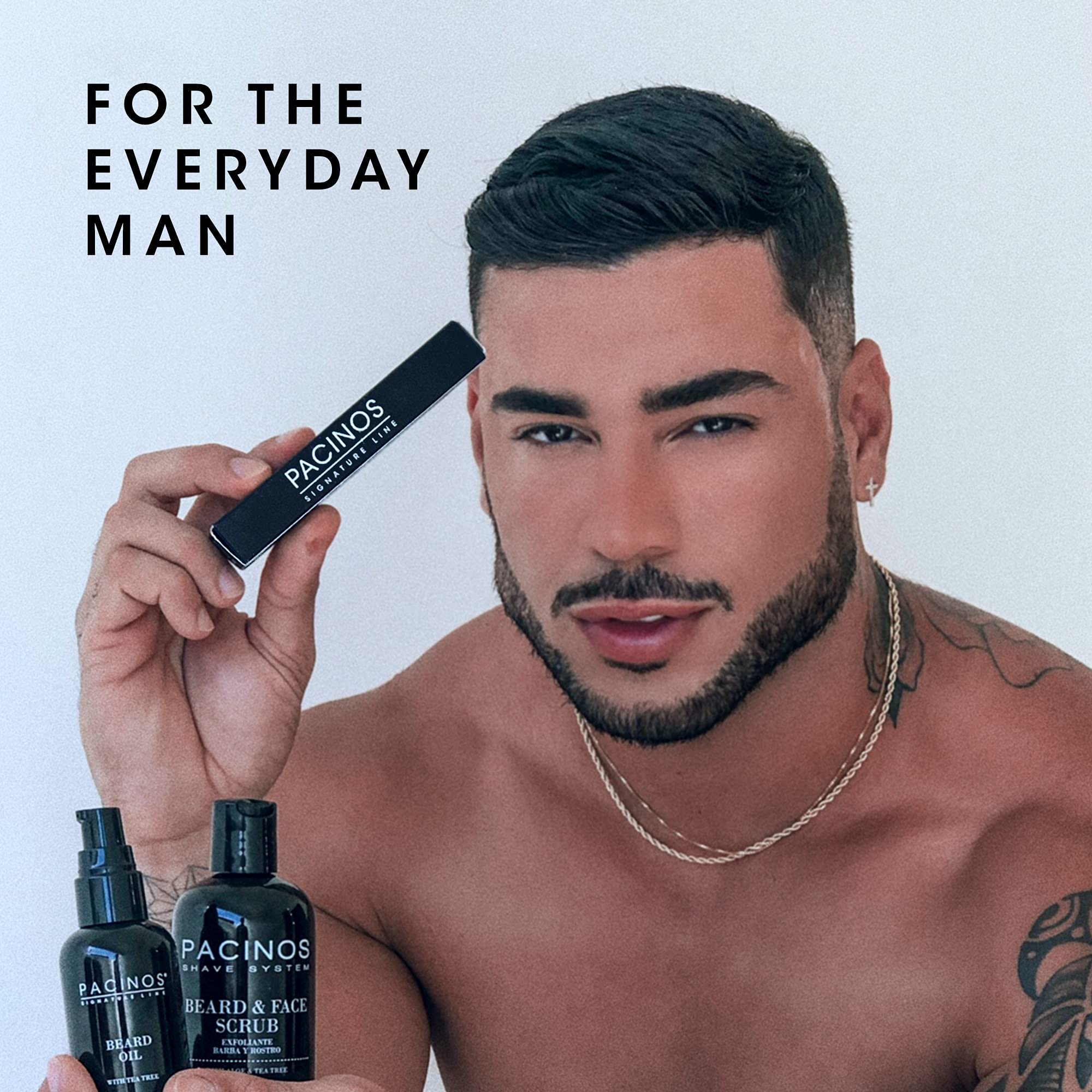 Pacinos Shave Gel - Cooling Gel with Aloe Vera - Moisturizing Mens Shaving Gel - 8 Fl. Oz
