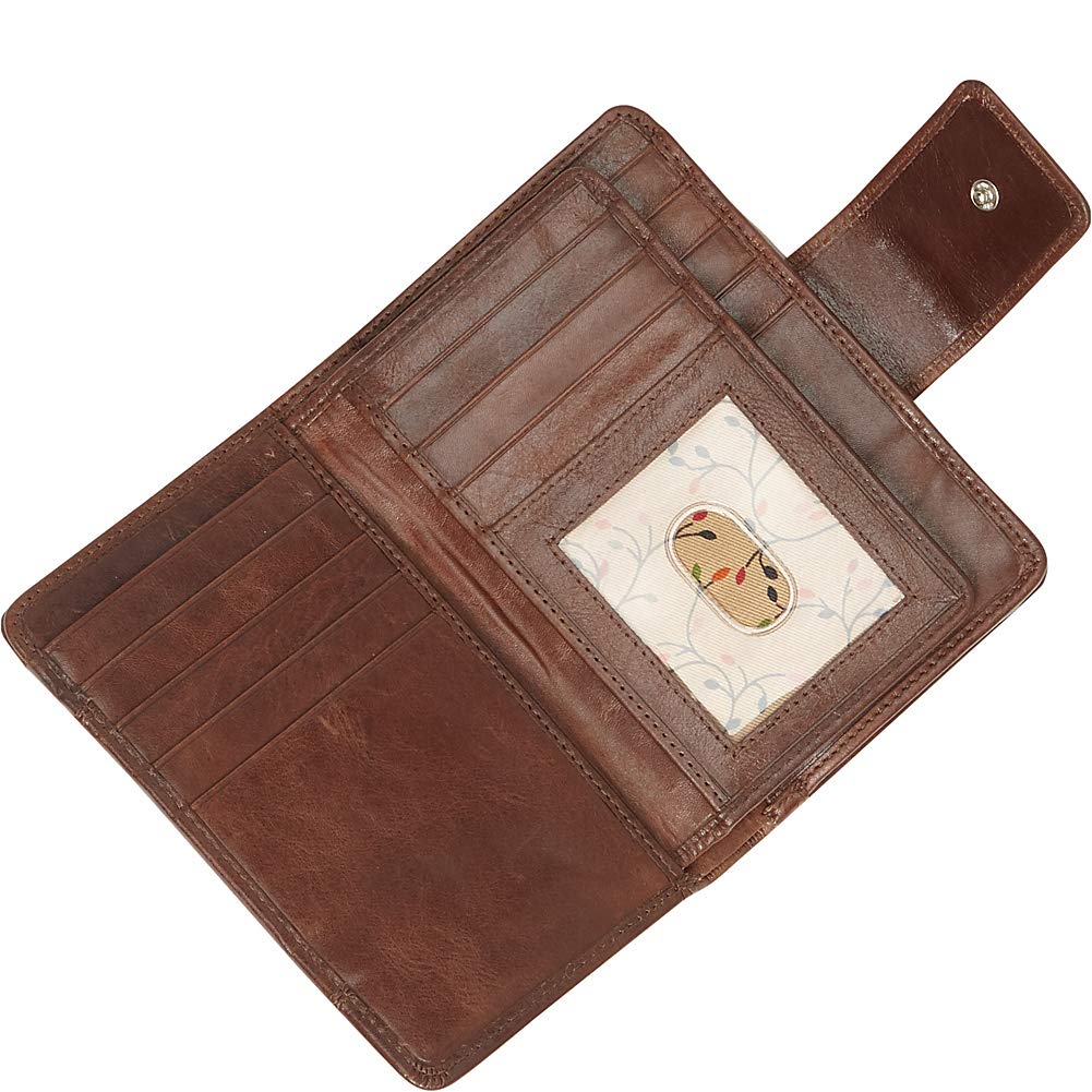 Mancini Leather Goods RFID Secure Medium Clutch Wallet (Red)