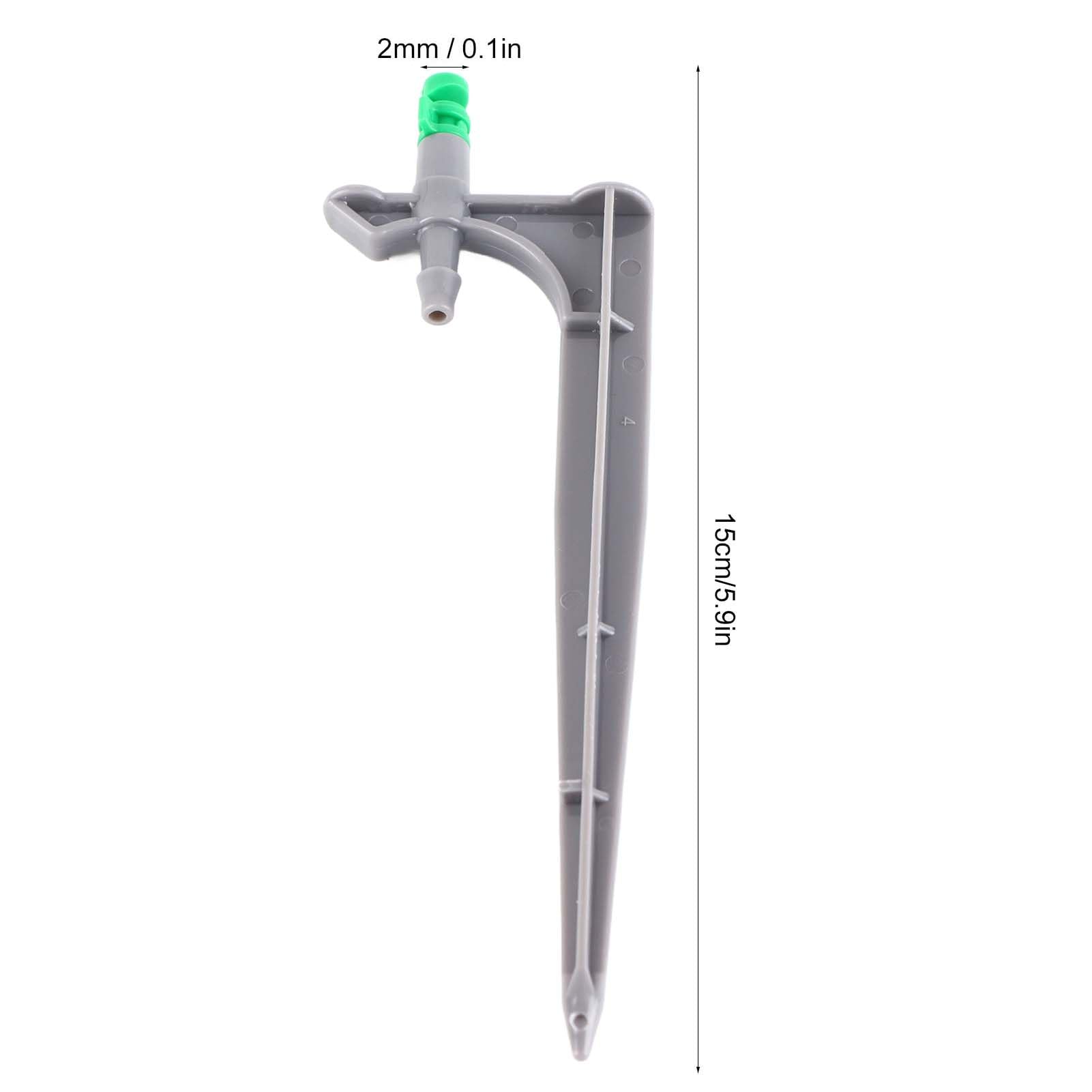 Garden Irrigation System, Adjustable Irrigation Dripper 20Pcs/Bag Irrigation Dripper with Ground Insert Fruit Tree Drip Irrigation Emitters for 1/4" Drip Irrigation Tubing(180 Degrees with Plunger)