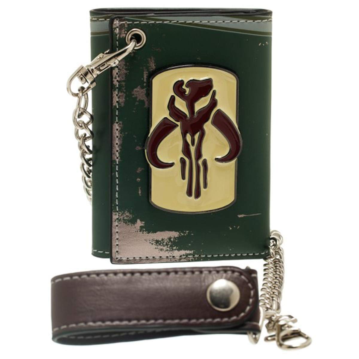Bioworld Star Wars Boba Fett Metal Badge Chain Wallet