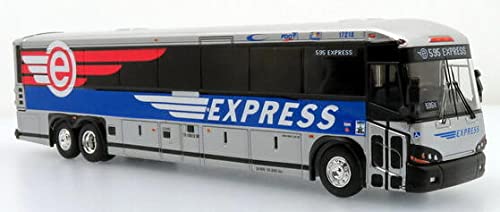 MCI D4505 Diecast Bus Fort Lauderdale Florida Broward County Express Bus 1:87-HO Scale Iconic Replicas New in The Box Green