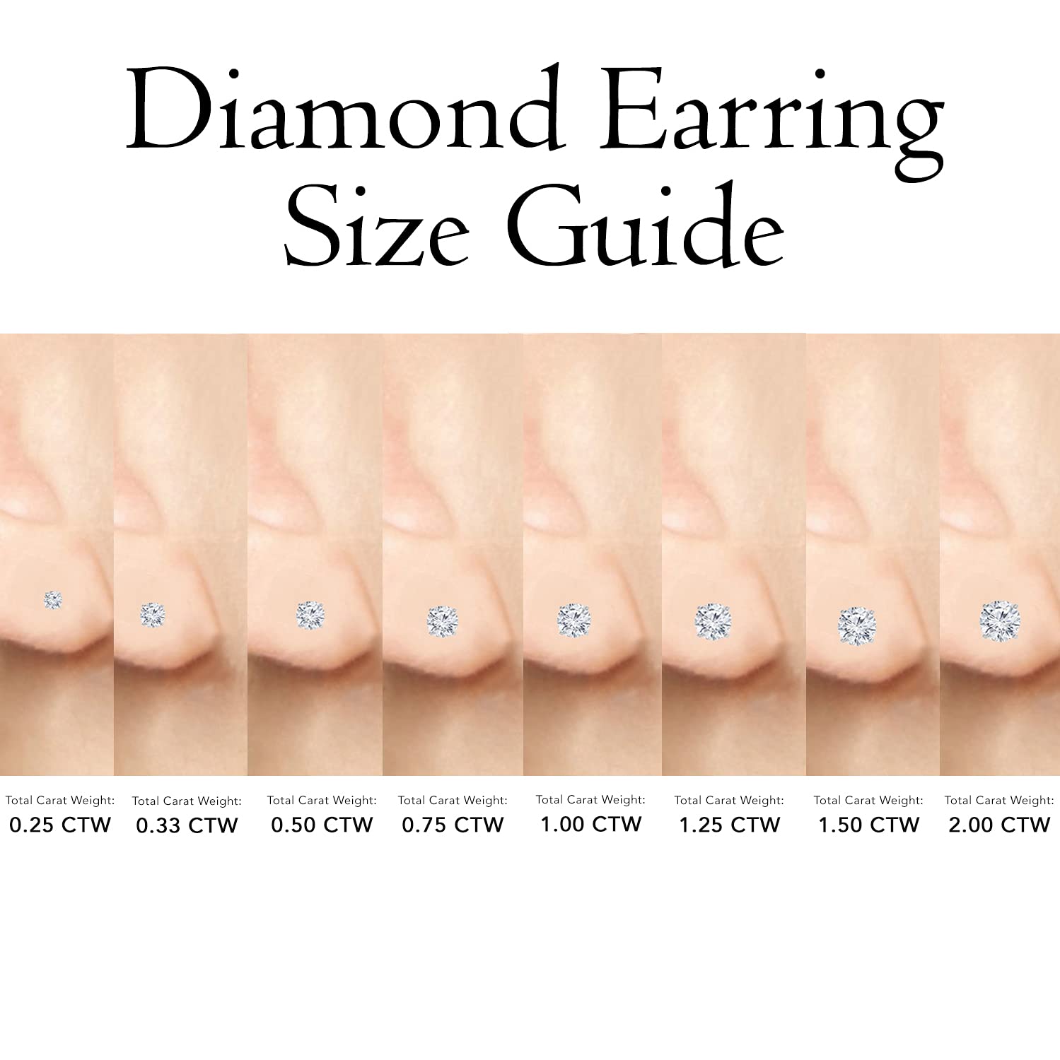 Beyond Brilliance 0.25 Carat Round Cut Natural Solitaire Diamond Stud Earring in 14K White Gold | Fine Jewelry for Women | Gift Box Included