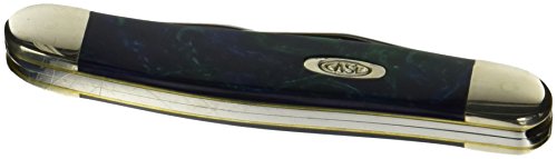 Case Cutlery 9200AQ Aquarius Muskrat Corelon Pocket Knife with Stainless Steel Blades, Blue/Green