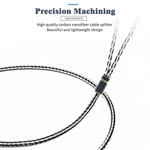 GUCraftsman 16 Strands 7N Single Crystal Copper/Silver Mixed Headphone Cable for AUDEZE LCD-X LCD-XC LCD2 LCD3 LCD4 LC5 LCD24 LCD-MX4 MM-500 MEZE Empyrean Elite Kennerton Thror Vali (4.4mm Plug)