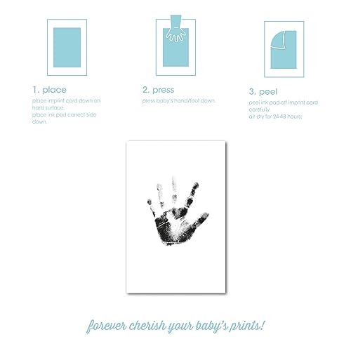 Pearhead First 5 Years Baby Memory Book With Clean-Touch Baby Safe Ink Pad To Make Baby’s Hand Or Footprint Included, Gender Neutral Registry Gift, Ivory Classic