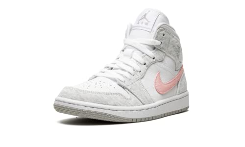 Jordan Womens WMNS Air 1 MID SE DN4045 001 Heather Grey/Pink - Size 9.5W