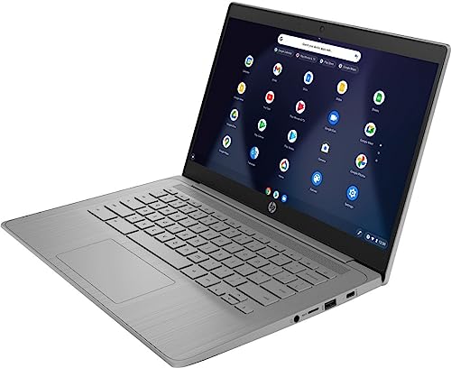 HP Newest 14" HD Chromebook Laptop for Students, Intel Quad-Core N4120(> N4020), 4GB RAM, 64GB eMMC, WiFi, Webcam, HDMI, USB-A&C, 14 Hours Battery Life, Zoom, Chrome OS, CUE Accessories