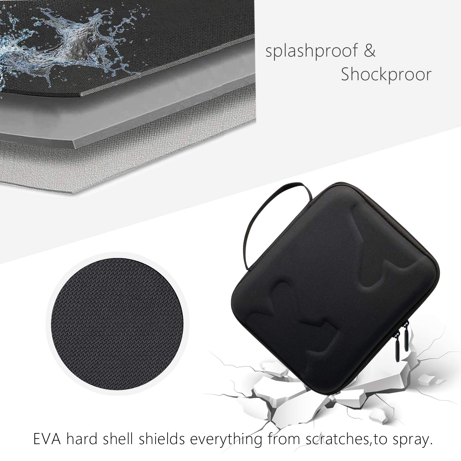 SKYWARDTEL Carrying Case for DJI Mini 2/Mini 4K Drone Case Hard Shell Storage Bag Compatible with DJI Mini 2 Drone and Other Accessories with Propeller Protectors and Control Stick Cove