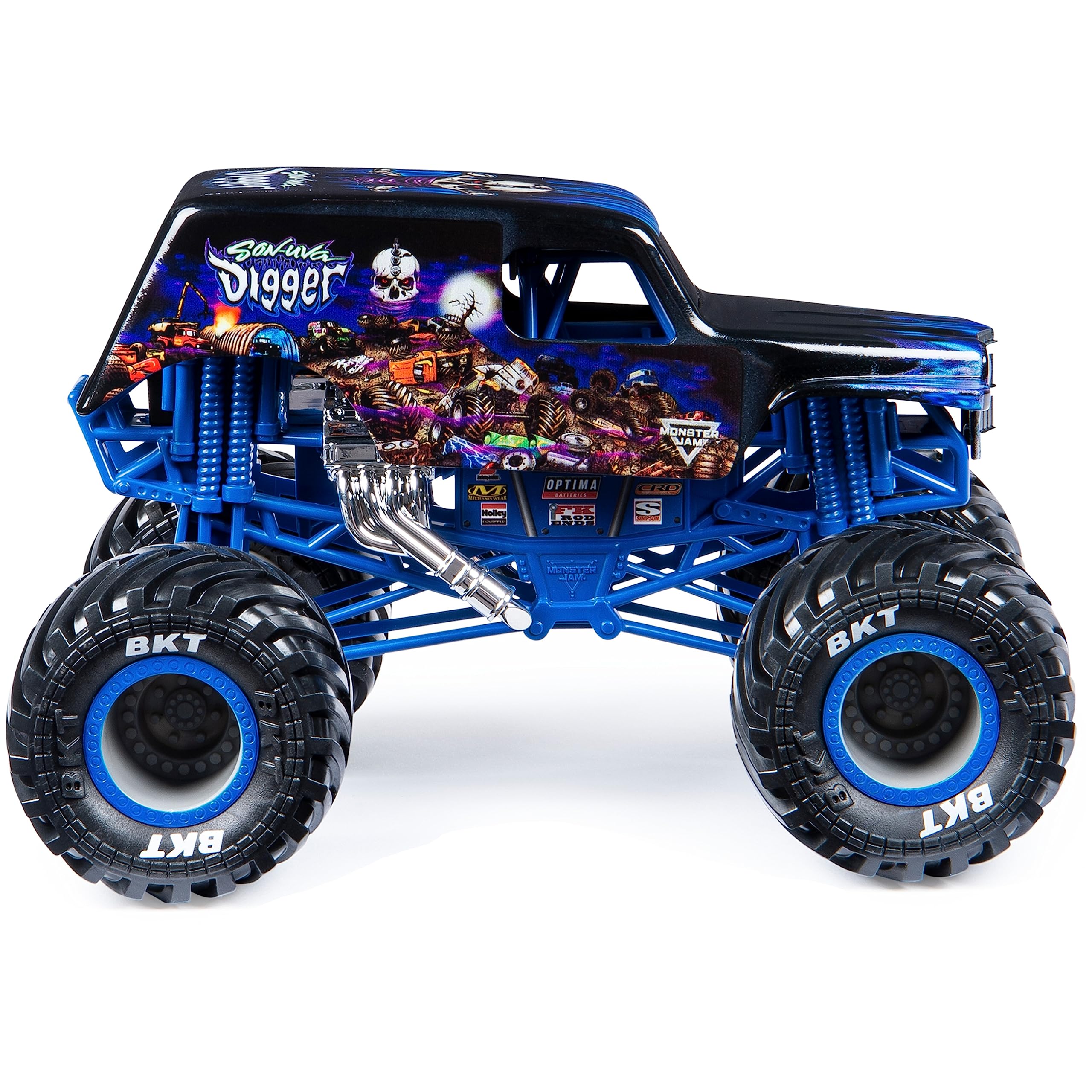 Monster Jam, Official Son-uva Digger Monster Truck, Die-Cast Vehicle, 1:24 Scale