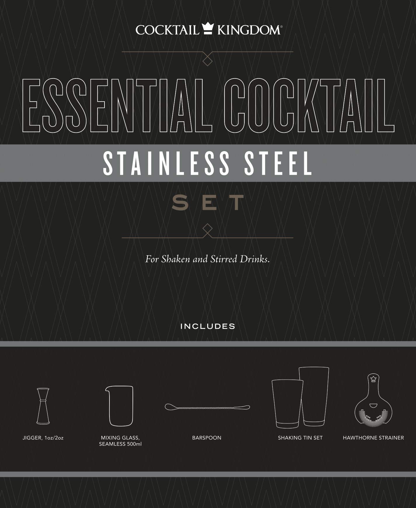 Cocktail Kingdom® Essential Cocktail Set - Stainless Steel