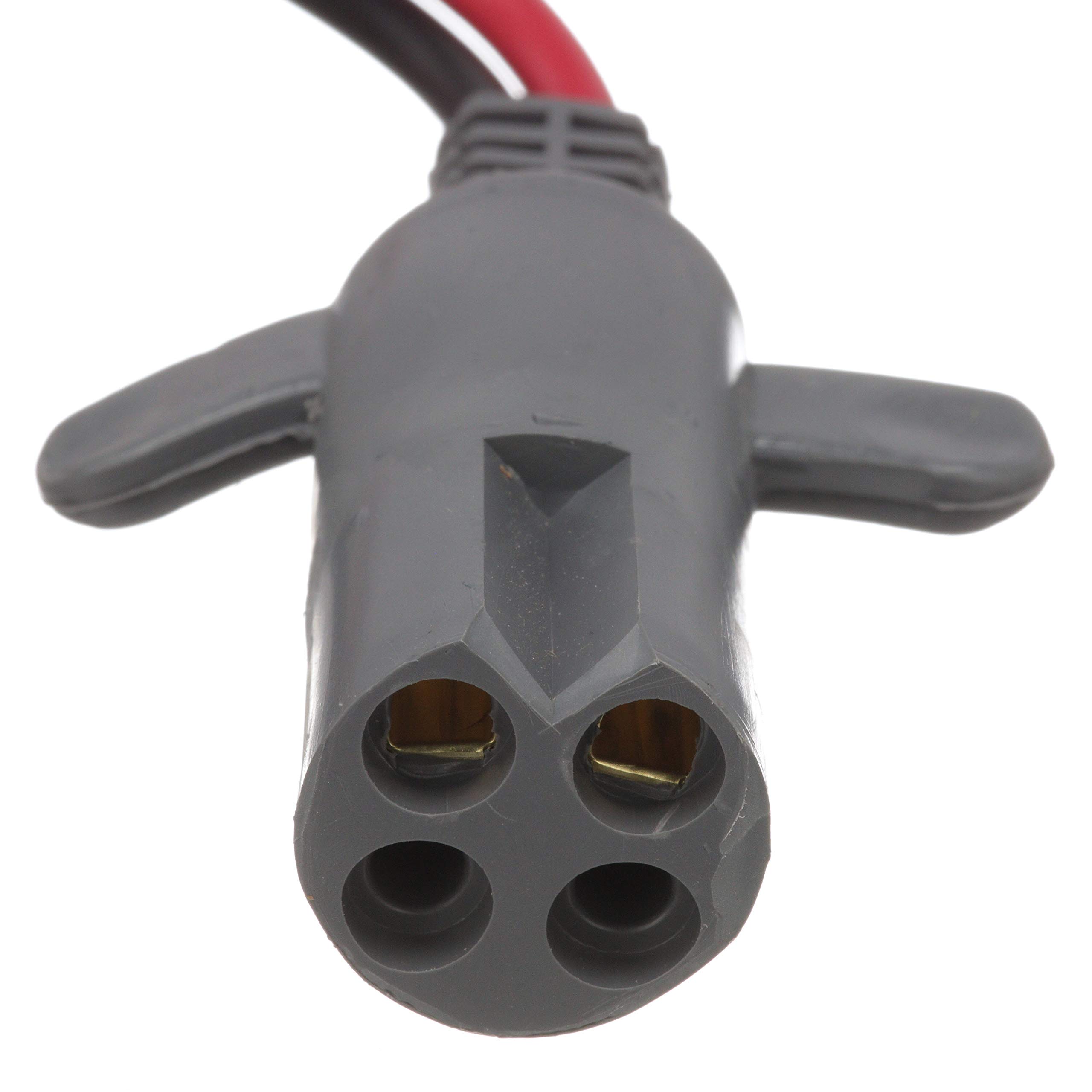 Attwood 8M4000953 Trolling Motor Power Plug, 2-Prong, Connects With 12-Volt, 24-Volt or 36-Volt Motors