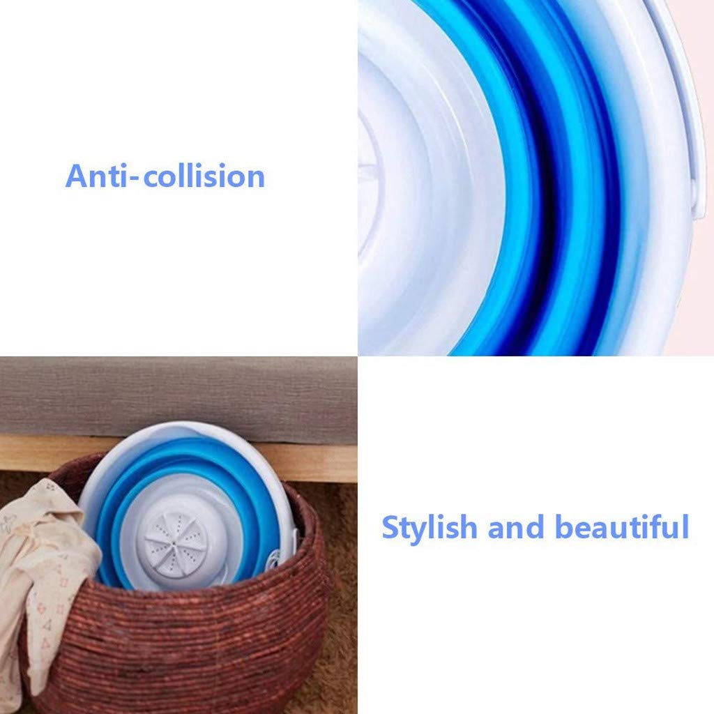 Folding Barrel Washing Machine/Ultrasonic Turbine/Mini Small Portable/Dormitory/Socks Underwear Cleaning Artifact