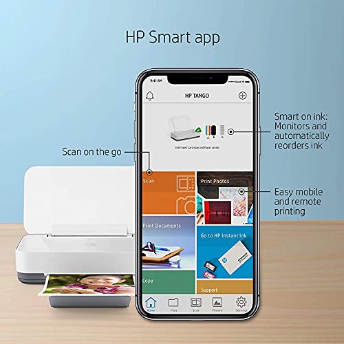 HP Tango Smart Wireless Printer β Mobile Remote Print, Scan, Copy, HP Instant Ink, Works with Alexa(2RY54A),White