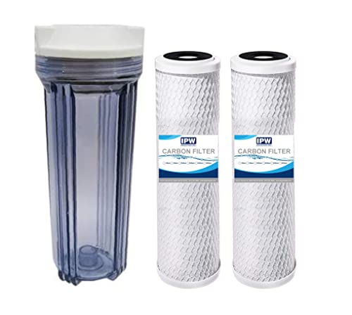 Compatible to Water Pur Company CCI-10CLW12 Filter Canister with 1/2â NPT ports and (2) CCI-10-Ca Water Filters by IPW Industries Inc