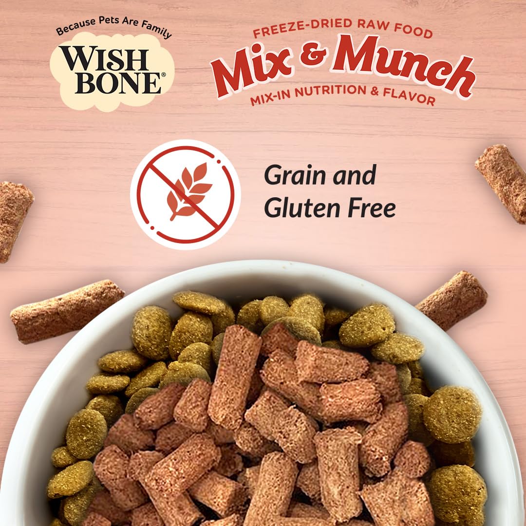 Wishbone Mix & Munch Raw Freeze-Dried Grain-Free Beef and Venison for Dogs 350g