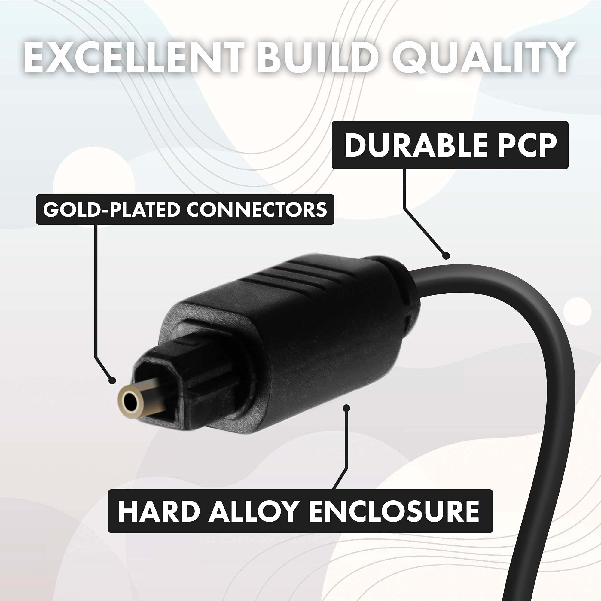 J-Tech Digital Toslink Digital Optical Audio SPDIF Cable 3ft