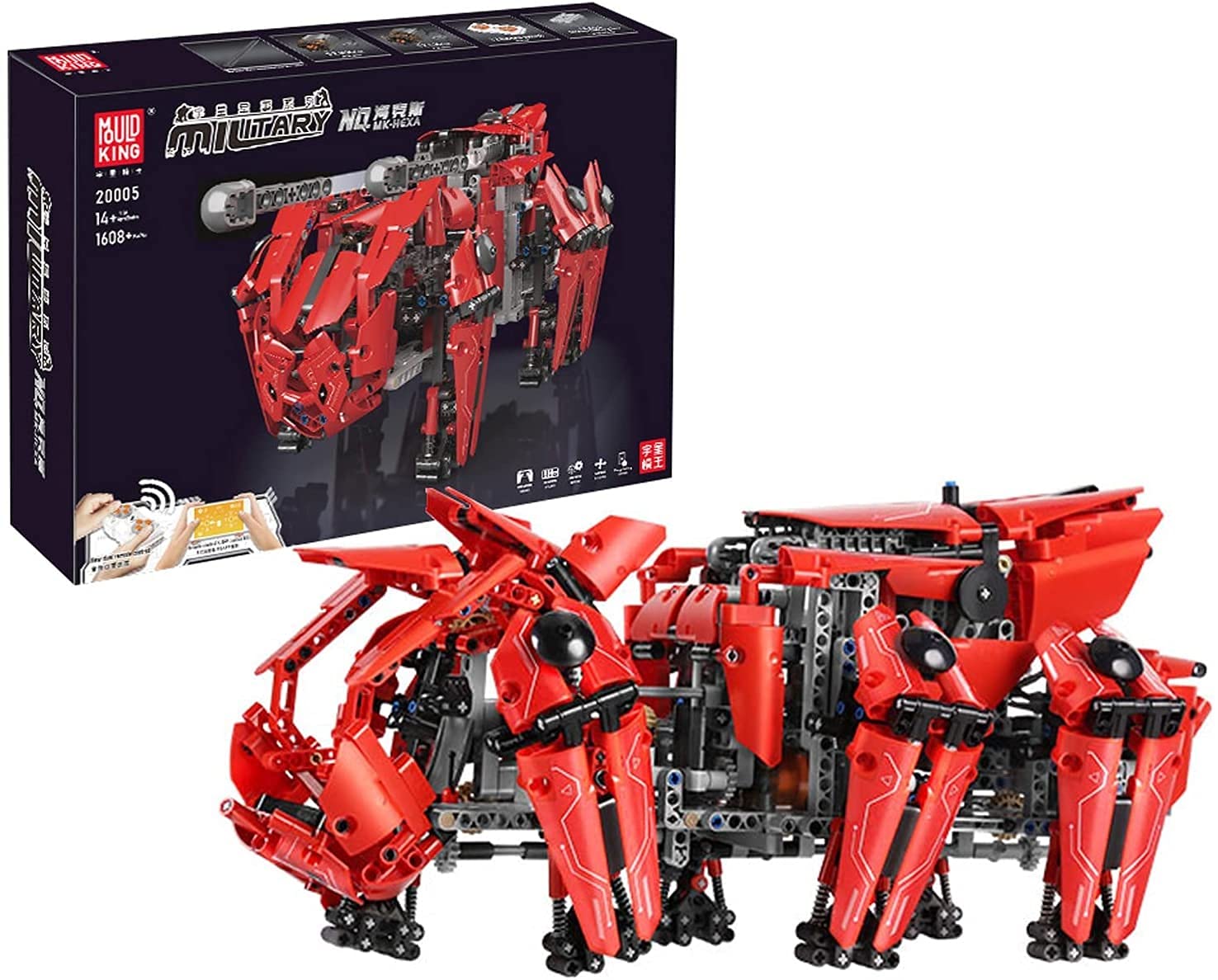 Zcciss Walking Tank (Hexapod) Robot MK-Hexa 20005 Building Kit;Awesome Programmable Engineering Mechanical Military Walker Toy Model Set