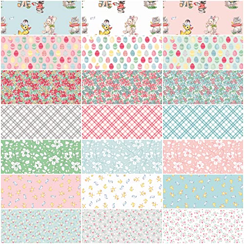 Easter Parade Riley Blake 5-inch Stacker by Lindsay Wilkes, 42 Precut Fabric Quilt Squares