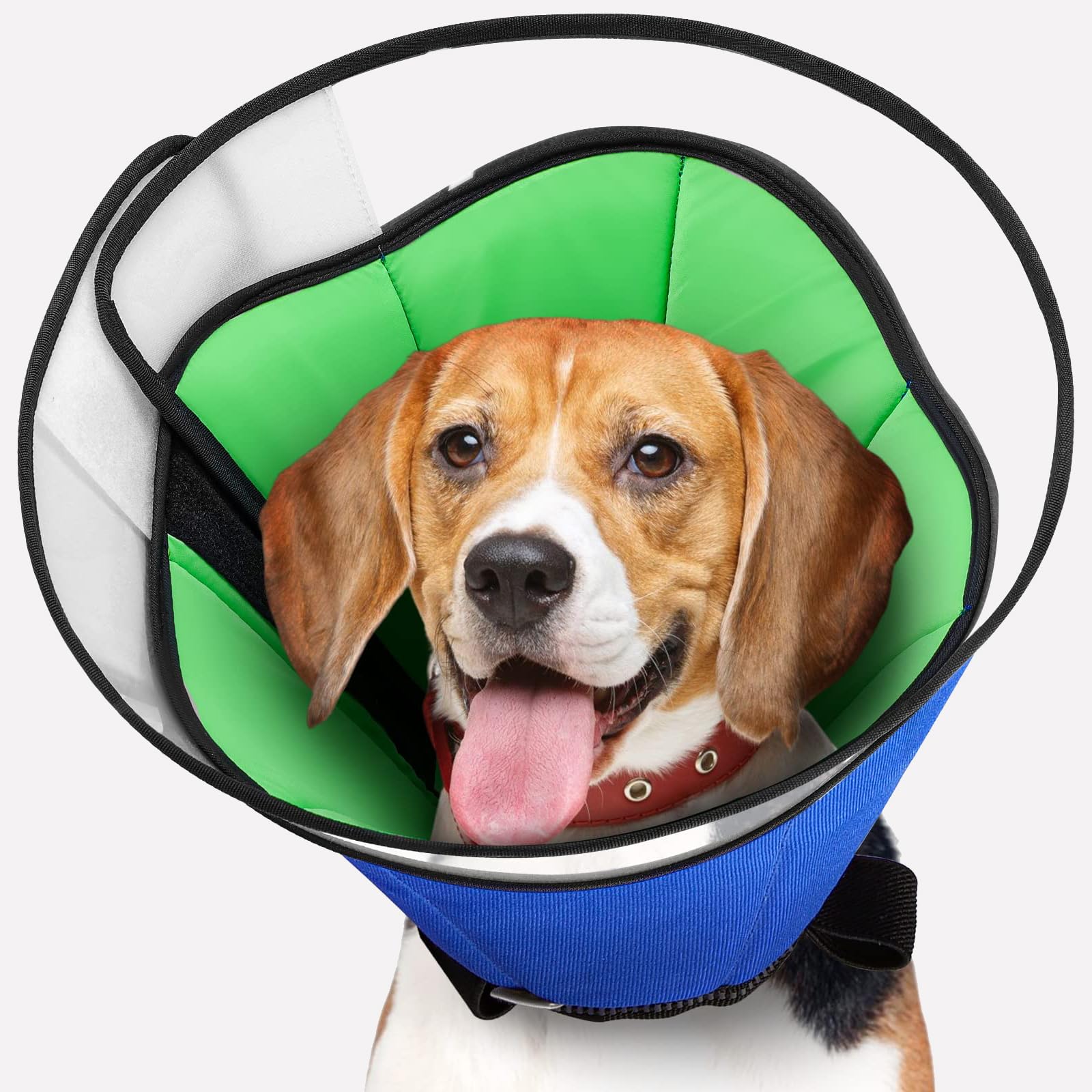 Dog Cone Collar for Dogs After Surgery Extra Long, Adjustable Comfy Dog Elizabethan Pet Collar Cone for Large Dogs Anti-Lick Protective Collar(Blue, XXL)