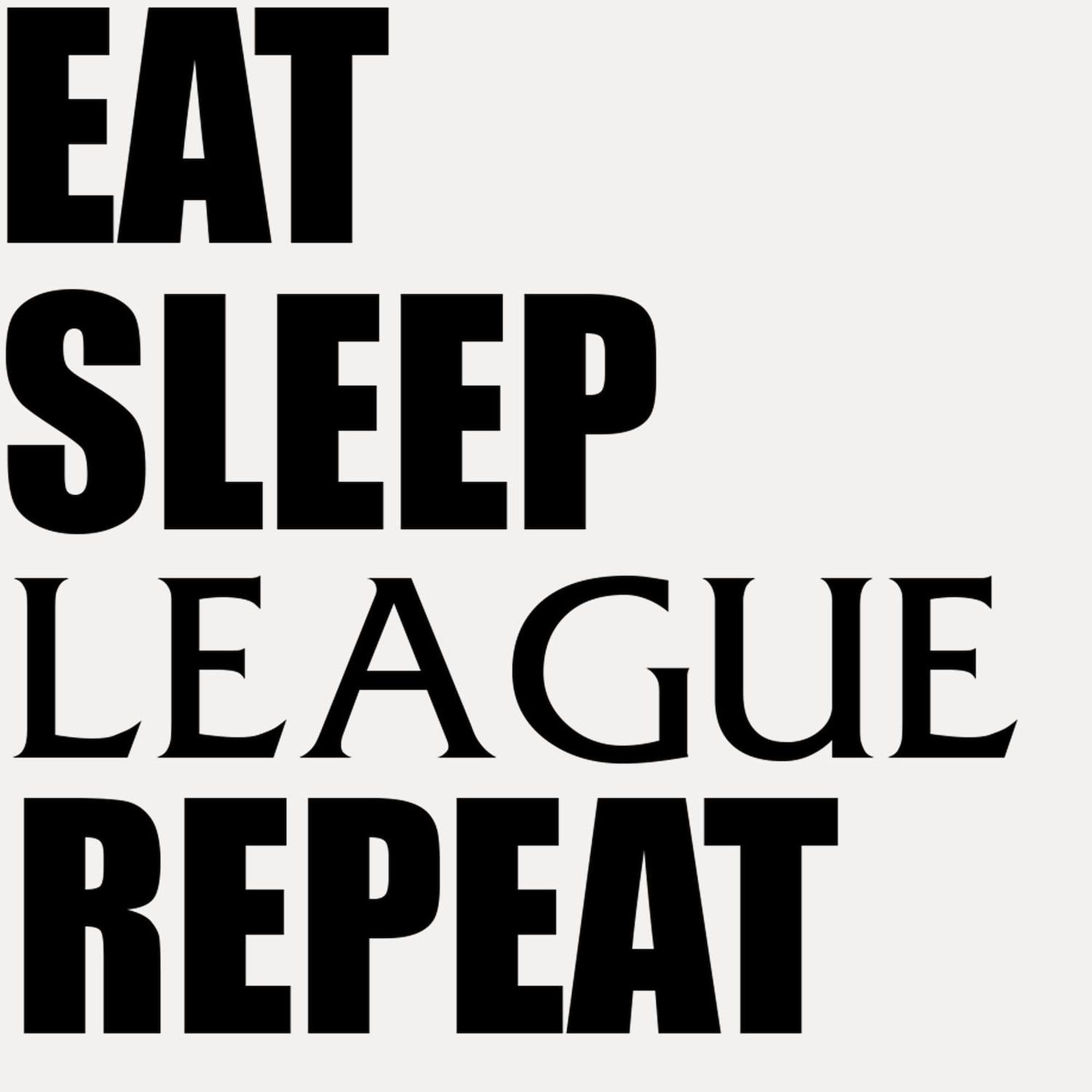 CafePress Eat Sleep League Repeat Unique and Funny Shot Glass