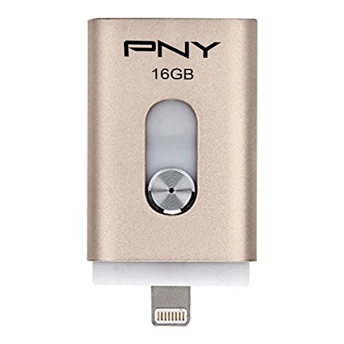 PNY Duo-Link On-The-Go 16GB USB Flash Drive for iPad (P-FDI16GOTGA-GE)