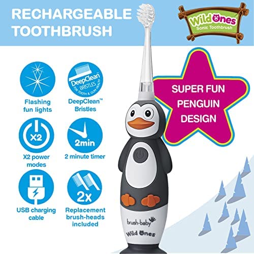 brush-baby WildOnes Rechargeable Toothbrush and Replacement Heads