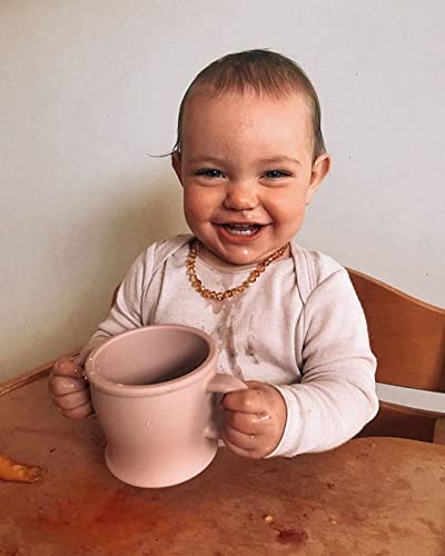 haakaa Silicone Sip-N-Snack Cup, Toddlers Sippy Cup&Snack Container 2-in-1, BPA Free Training Cup for Baby 6 Month+, 8 Oz (Blush)