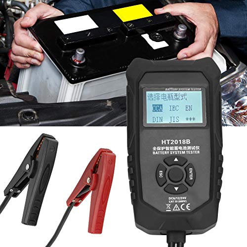 Battery Tester HT2018B Digital Car Battery Load Tester Automotive Battery Charging Test Analyzer 6V/12V/24V with LCD Display