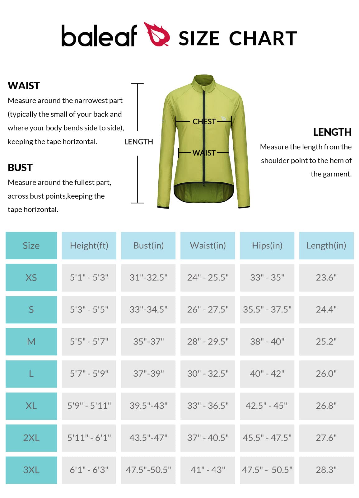 BALEAF Women's Cycling Jacket, Lightweight UPF40+ WindBreaker Water Resistant Full Zip Long Sleeve Running Hiking Green S