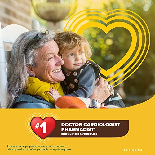 Bayer Aspirin Low Dose 81 mg, Enteric Coated Tablets, Doctor Recommended, Secondary Prevention of Cardiovascular Disease, 32 Safety Coated Tablets