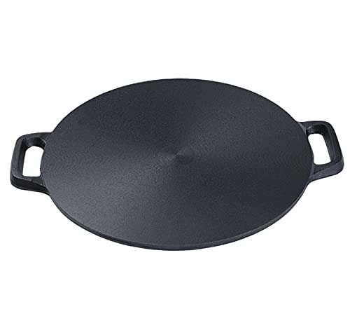 Bruntmor Pre Seasoned Cast Iron 12 inch Crepe Pan Set - 5 Piece Kitchen Pancake Grill Pan, Camping Skillet, Pizza Pan, Fry Pan