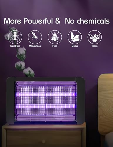 DJROLL Bug Zapper for Outdoor and Indoor, Effective 4200V Electric Mosquito Zappers Killer Insect Killer, Waterproof Outdoor Insect Fly Pest Attractant Trap for Backyard, Home, Patio, Office